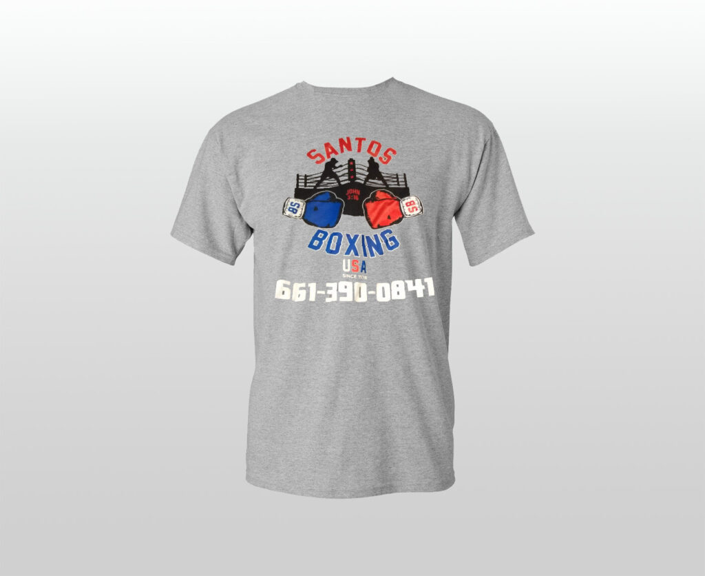 Adult T-shirts (S,M,L,XL) – Santos Boxing Gym
